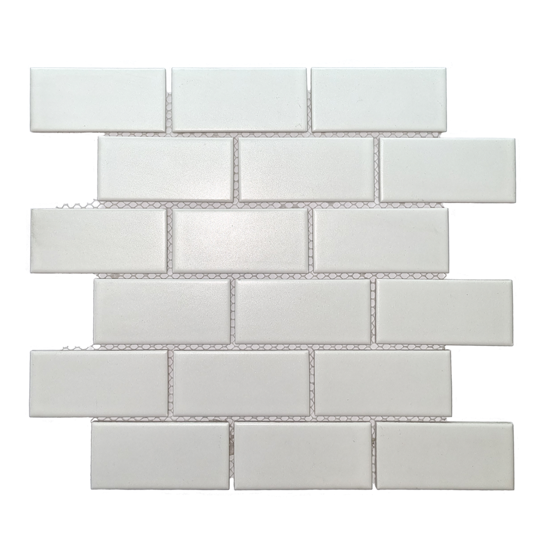 Porcelain Mosaic – Medium Metro Matt White | Kirk Marketing